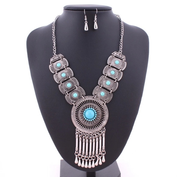 Jewelry | Gypsy Nature Stone Tassel Set | Poshmark